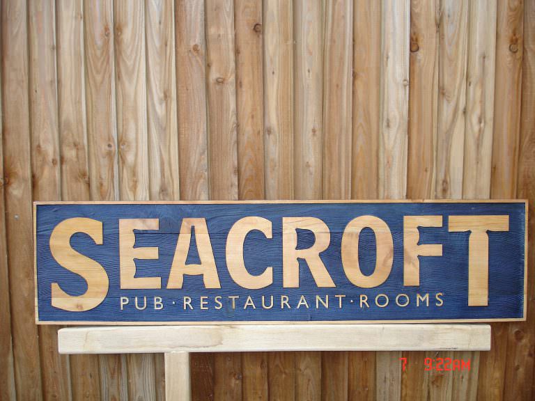 Timber & wooden signs with sandblasted and routed graphics
