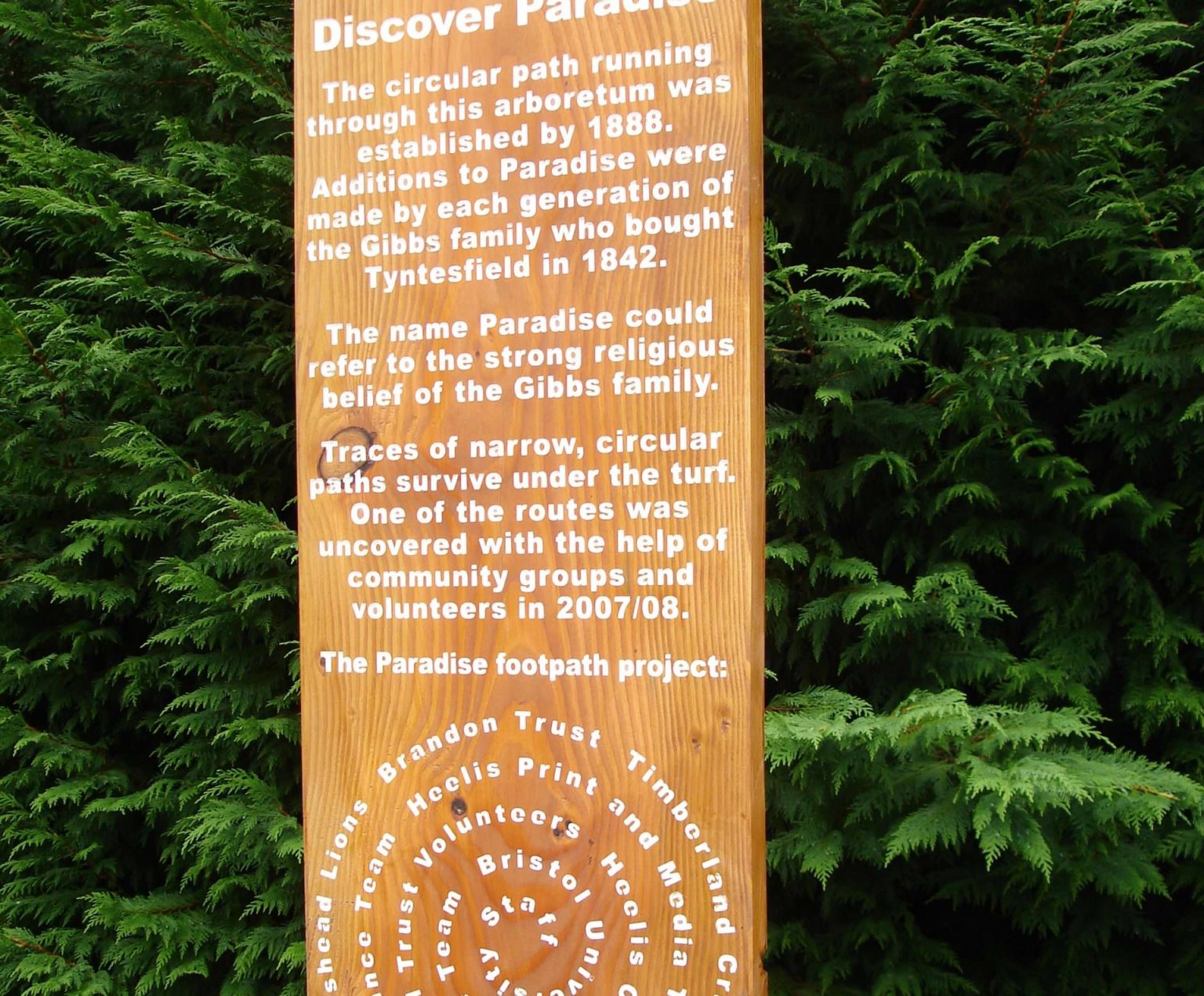 Signs for parks and public open spaces - Entrance, interpretation